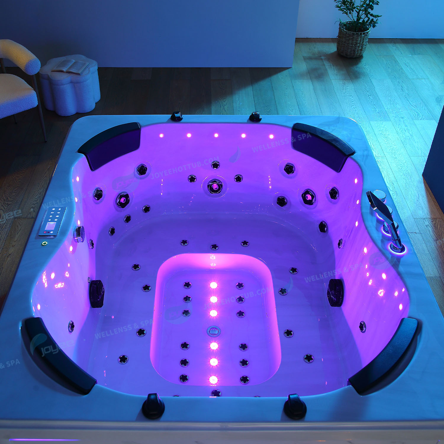 JOYEE Luxury Bathtub Single Hydro Spa Bath Massage Whirlpool Bathtub